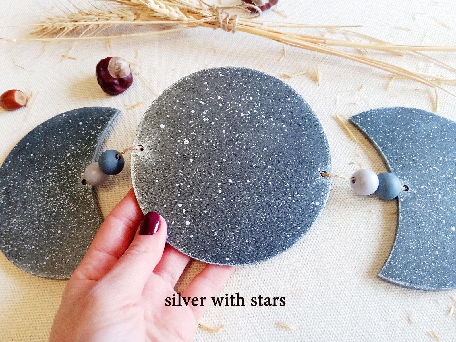 Moon Phase Boho Wall Decor, Bohemian Phases of the Moon, Boho Moon Wall ...