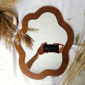 Wavy Mirror Green, Funky Mirror, Wavy Mirror for Wall, Waved Mirror ...