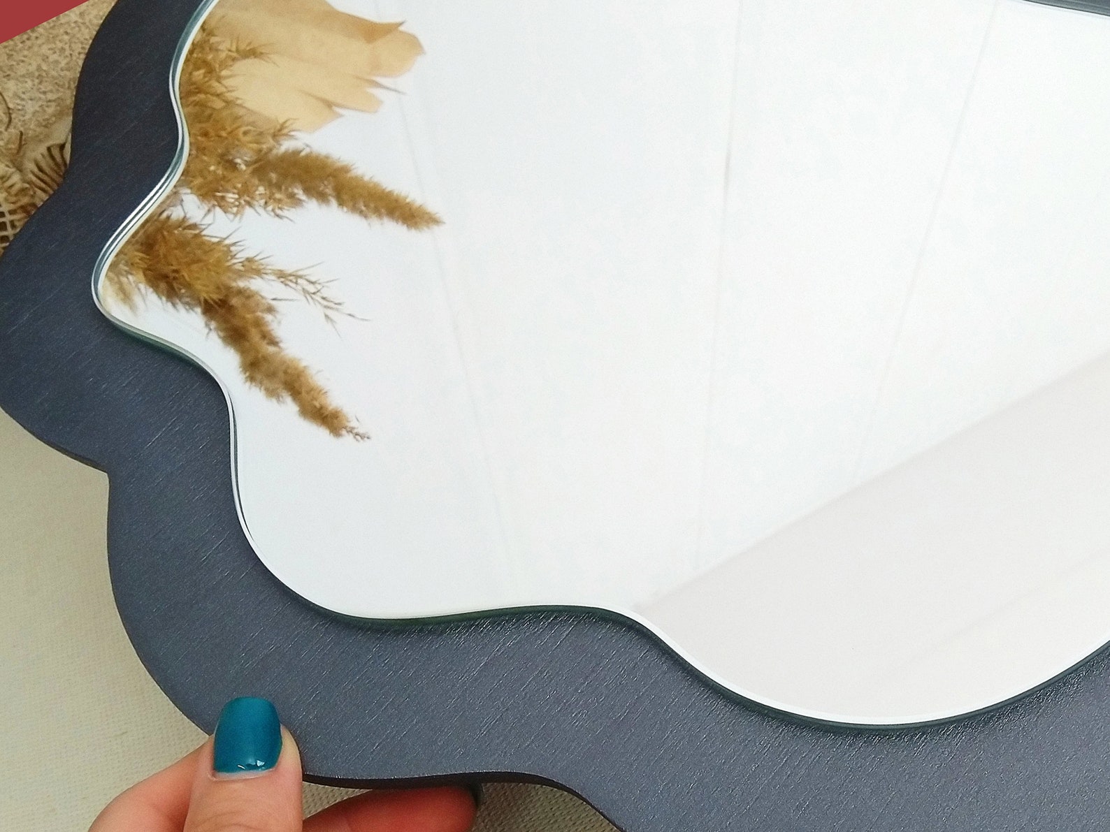 Boho Wall Decor Wiggle Cloud Mirror Squiggle Pink Mirror - Etsy