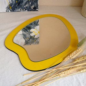 Small Wavy Mirror, Oval Wiggly Mirror, Funky Wiggle Mirror, Curvy ...