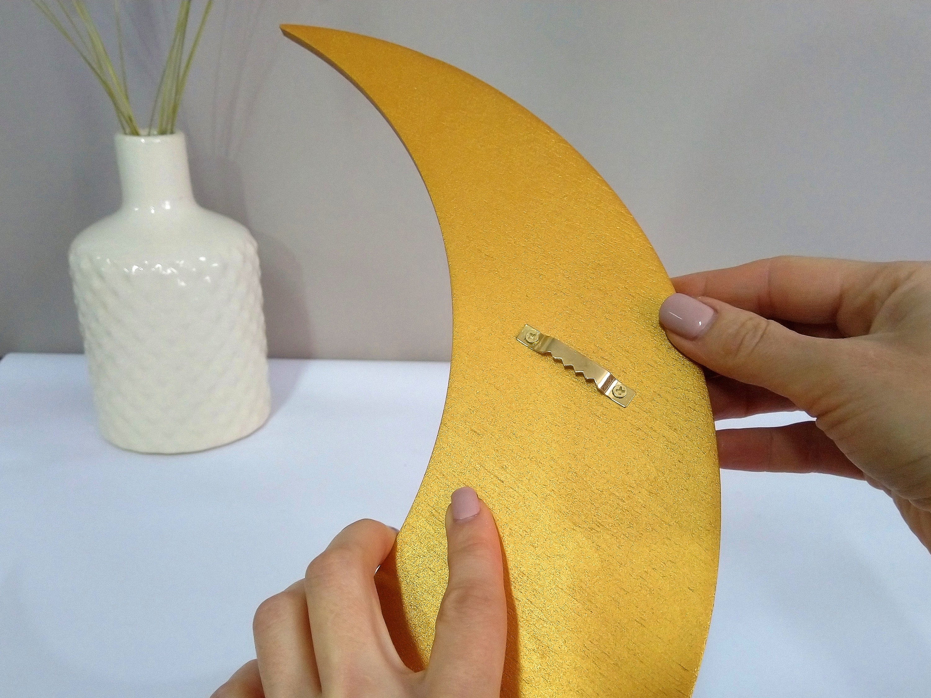 Gold Half Moon Wall Mirror, Boho Nursery Hanging Decor - Etsy