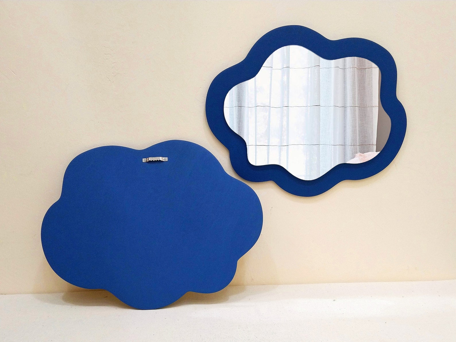 Cloud Wavy Wall Mirror, Oval Wavy Mirror for Nursery, Asymmetrical ...
