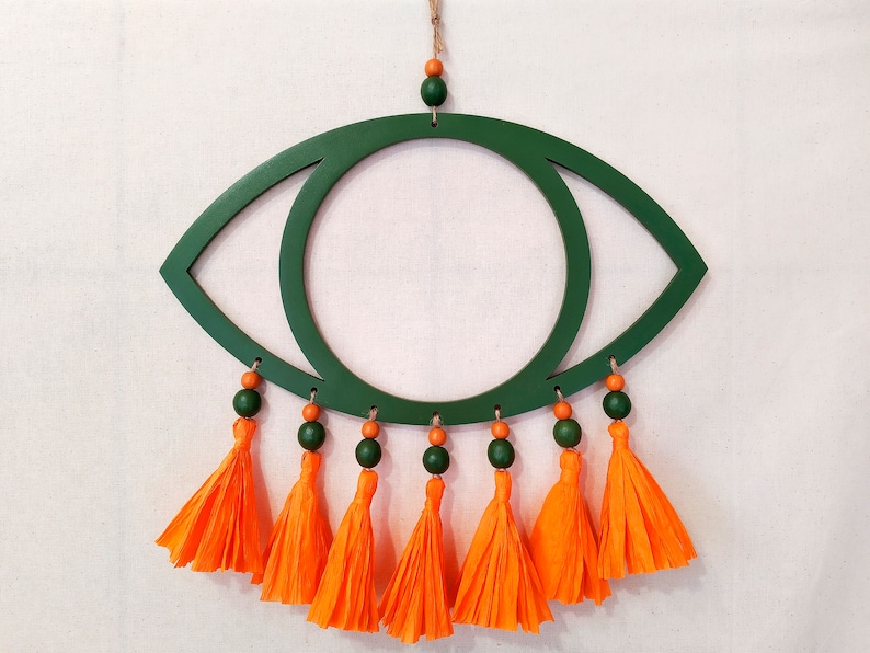 Boho Wall Decor Geometric Evil Eye Bohemian Wall Decor Wooden - Etsy