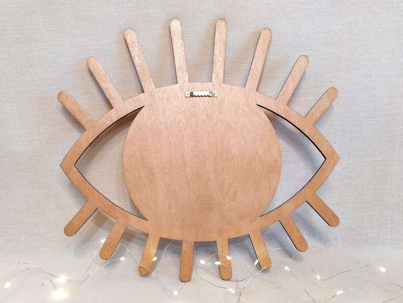 Evil Eye Wall Mirror, Wooden Evil Eye Decor, All Seeing Eye Boho Mirror ...