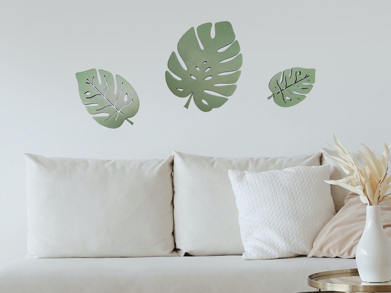 Monstera Leaf Boho Wall Decor, Leaf Wood Wall Art, Monstera Wall Art ...