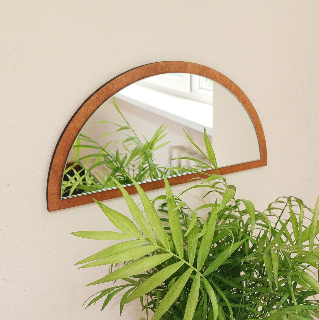 Half Circle Decorative Mirror, Half Round Mirror Wall Decor, Half Moon ...