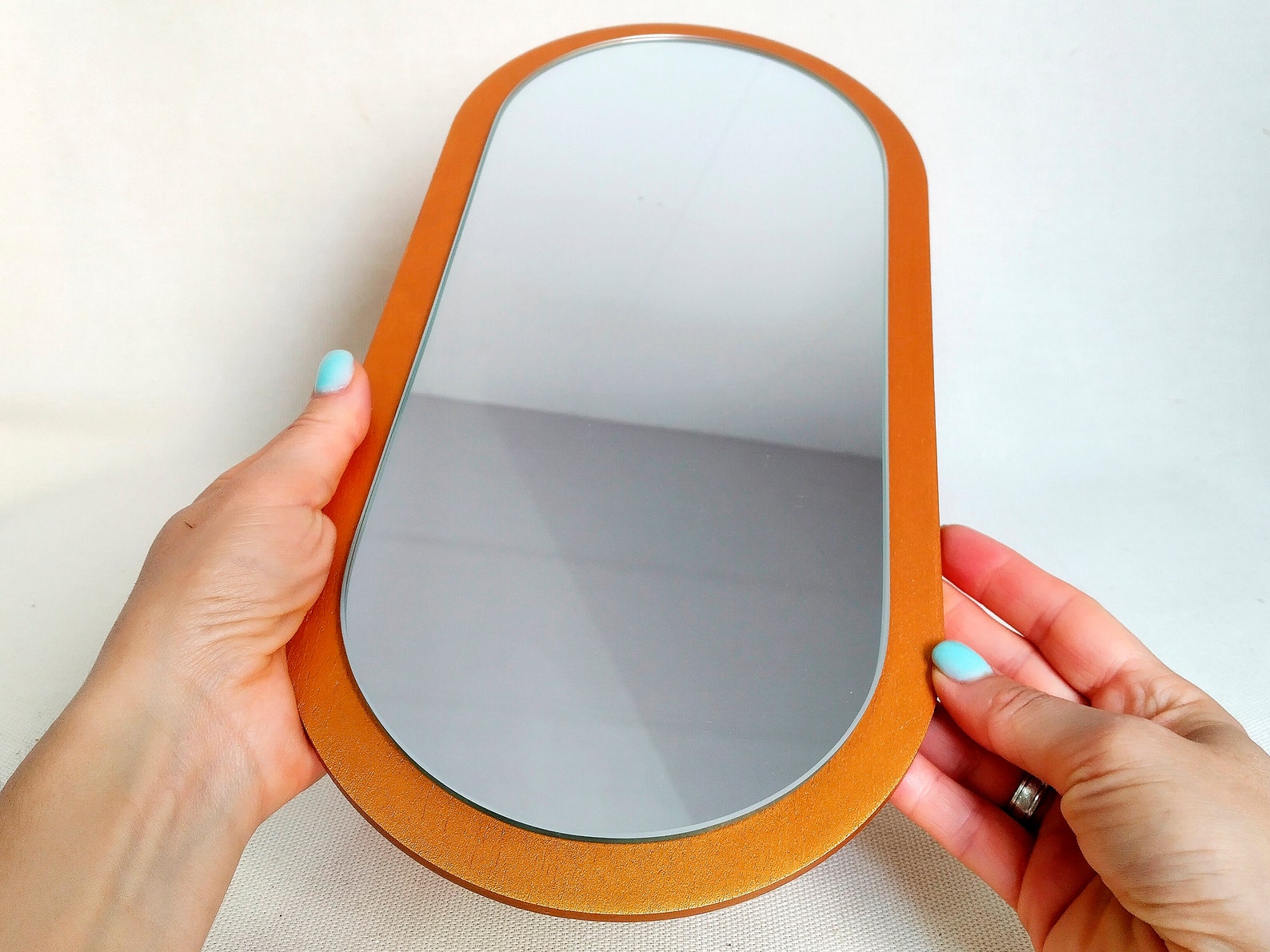 13.8 Small Oval Decorative Mirror for Wall - Etsy