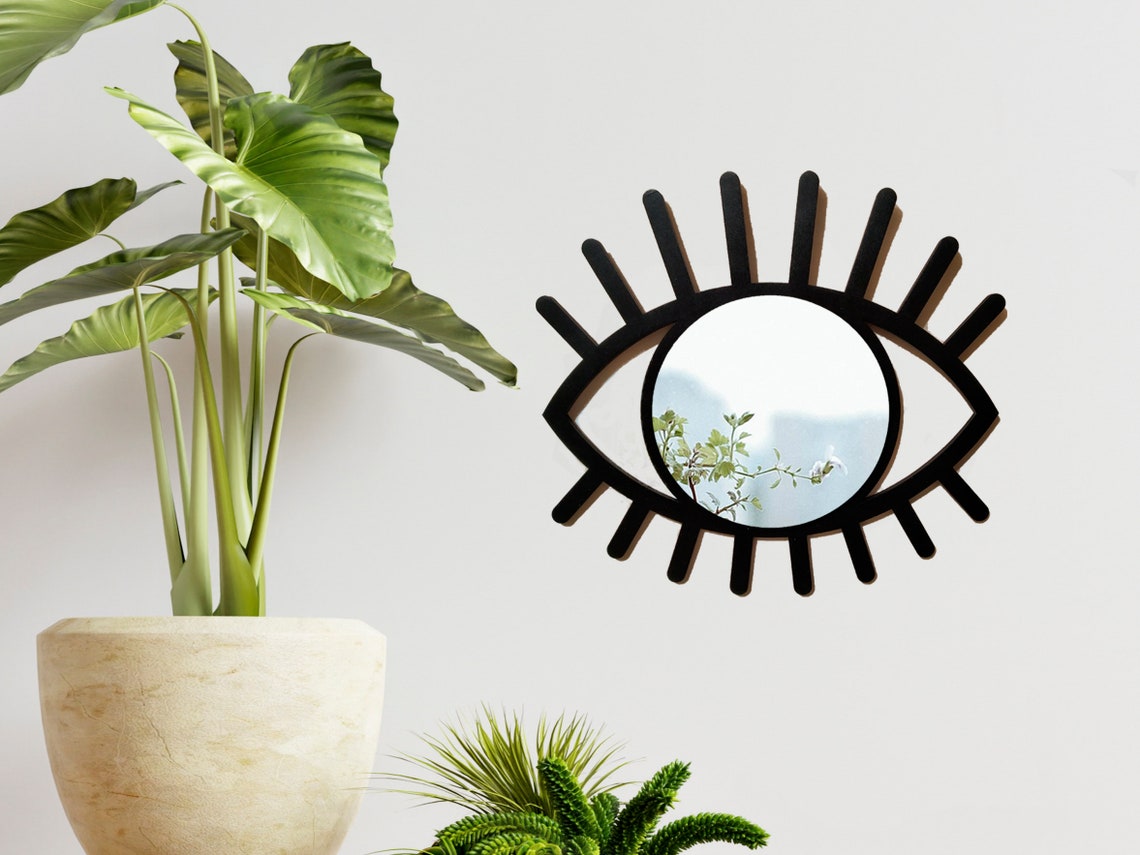 Eye Mirror Wall Decor Black Accent Mirror All Seeing Eye | Etsy
