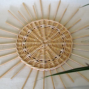 Wicker Wall Basket, Sun Wall Decor, Sun Wall Hanging, Boho Wicker Wall ...
