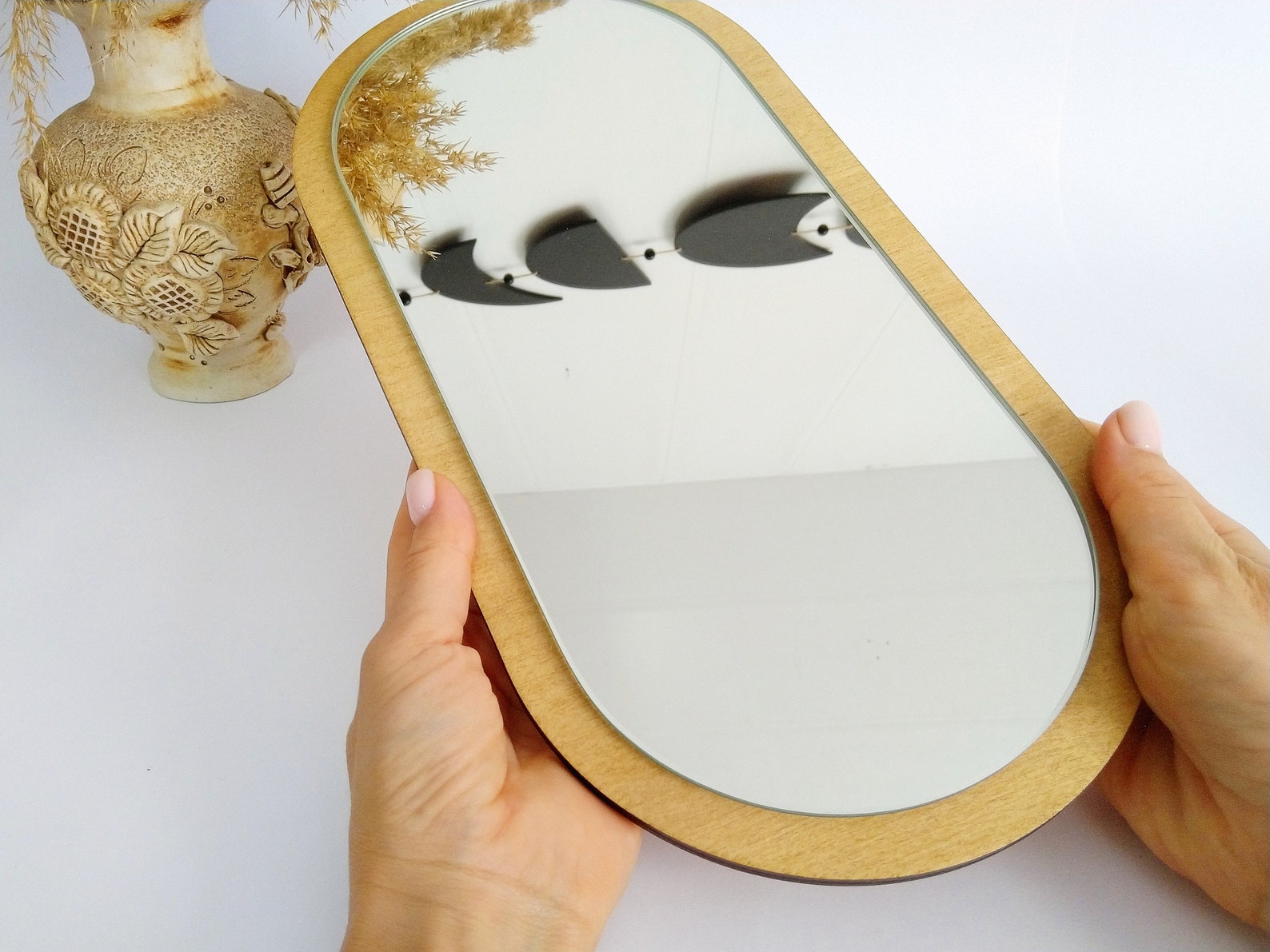 13.8 Small Oval Decorative Mirror for Wall - Etsy