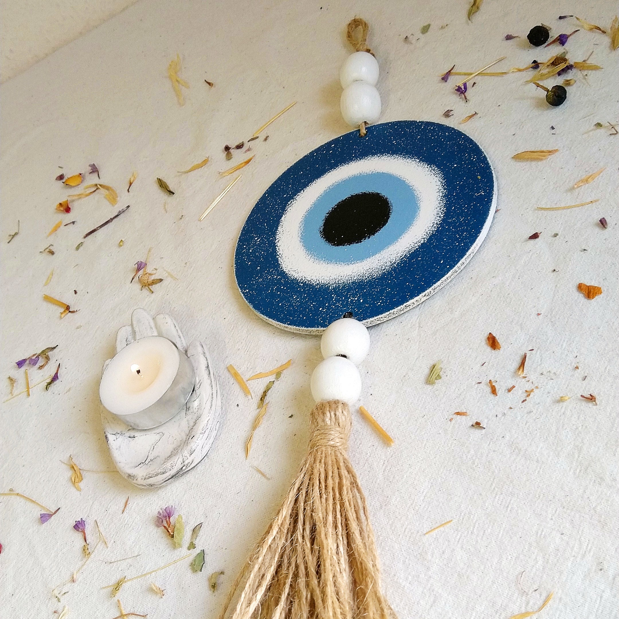 Wooden Evil Eye Wall Hanging, Evil Eye House Protection, Above Door ...