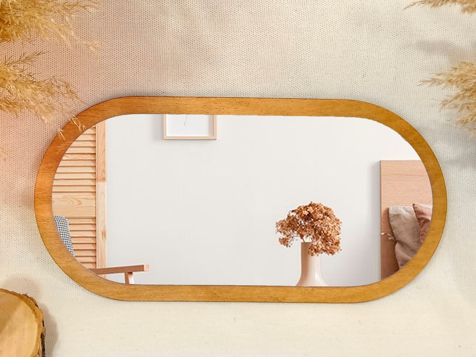 13.8 Small Oval Decorative Mirror for Wall - Etsy