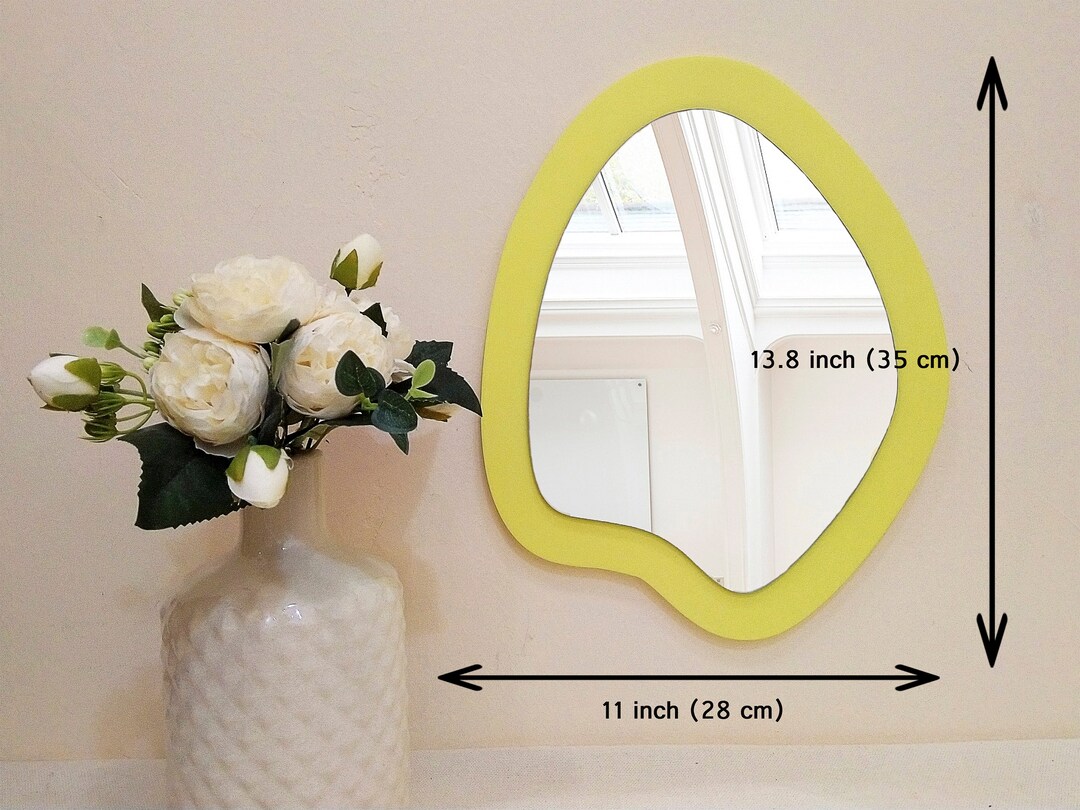 Boho Mirror Wall Decor, Light Yellow Decor, Bohemian Mirror, Boho Wall ...