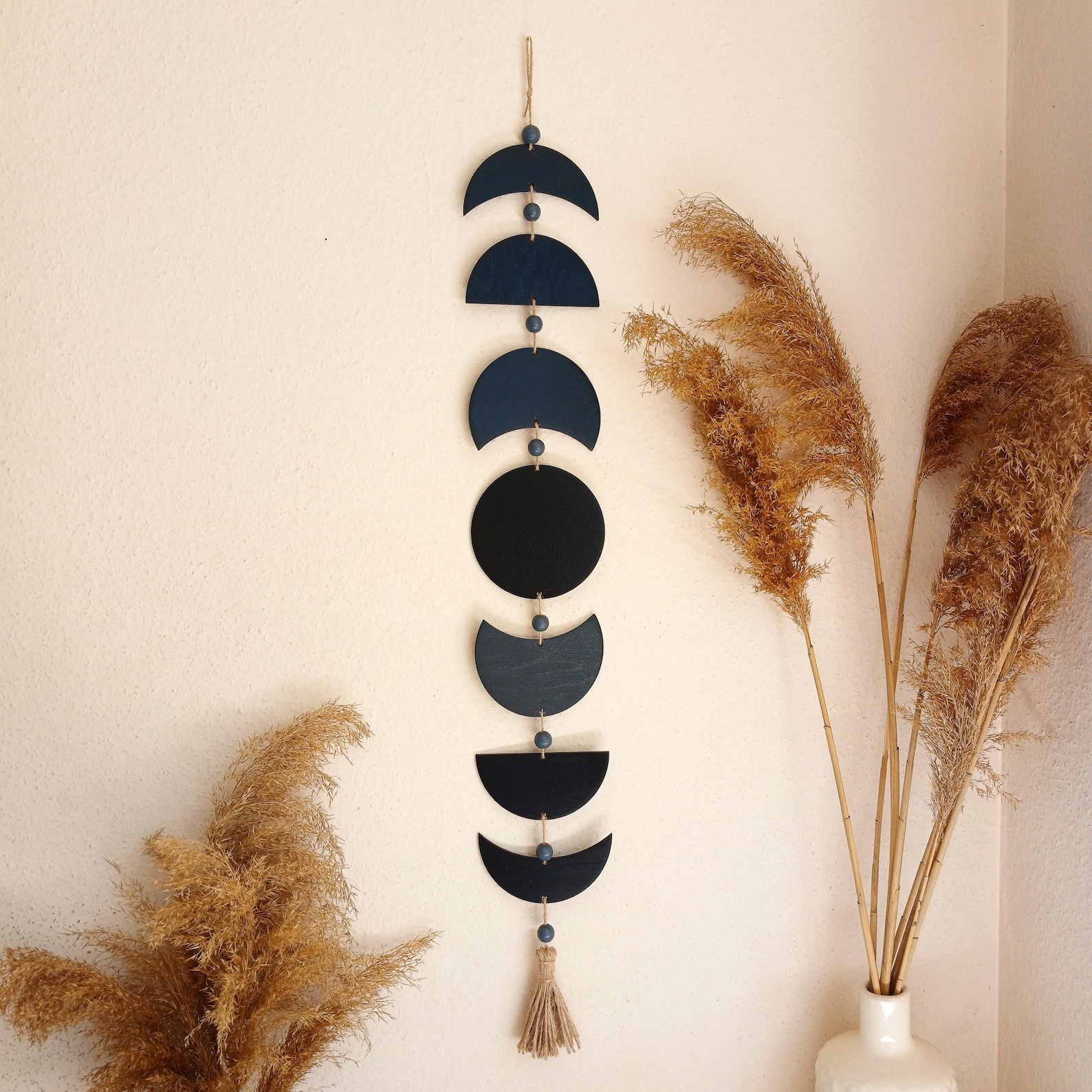 Moon Phase Boho Wall Decor, Bohemian Phases of the Moon, Boho Moon Wall ...