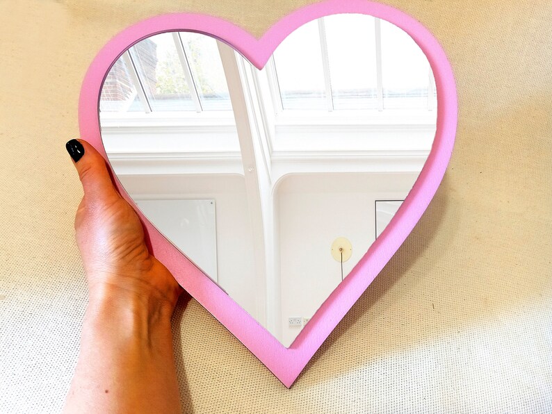 Wooden Heart Mirror Valentines Day Gift Small Wall Mirror - Etsy