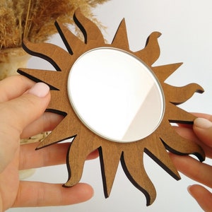 Small Mirror Wall Decor Sun Shape, Little Cute Sunburst Mirror, Little ...