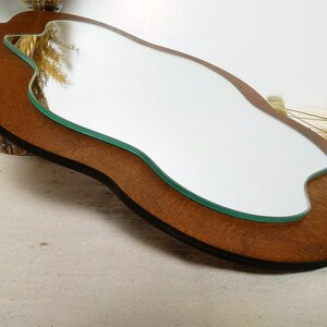 Wavy Mirror Green, Funky Mirror, Wavy Mirror for Wall, Waved Mirror ...