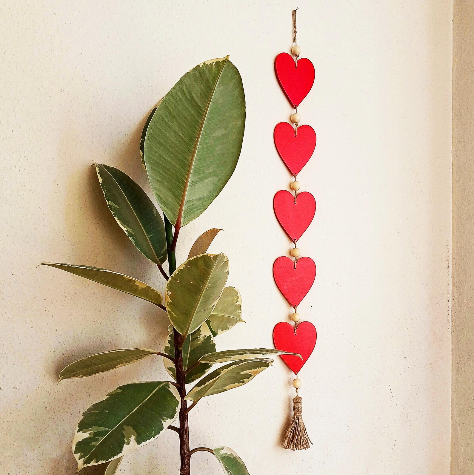 Wood Hearts, Country Farmhouse Cottage Decor, Vertical Wood Heart ...