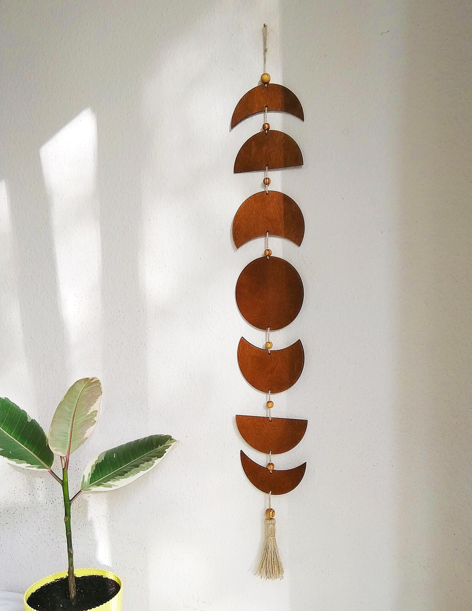 Moon Phase Boho Wall Decor, Bohemian Phases of the Moon, Boho Moon Wall ...