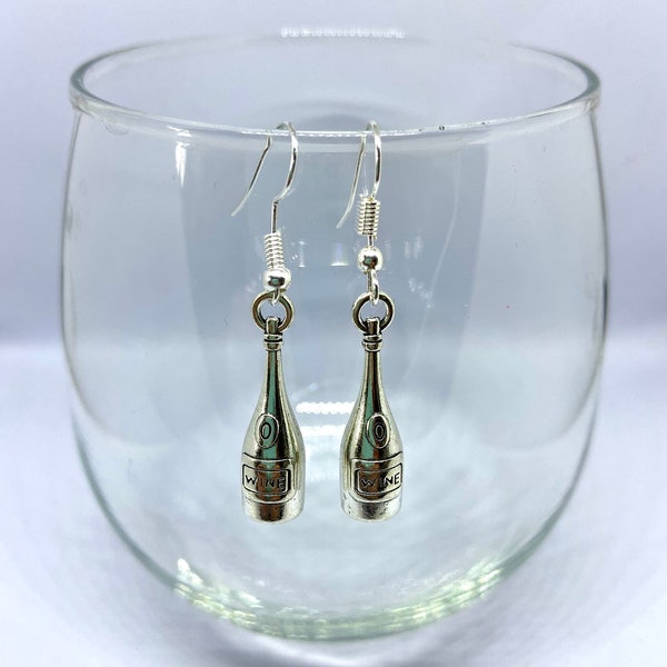 Wine Bottle Earrings - Etsy