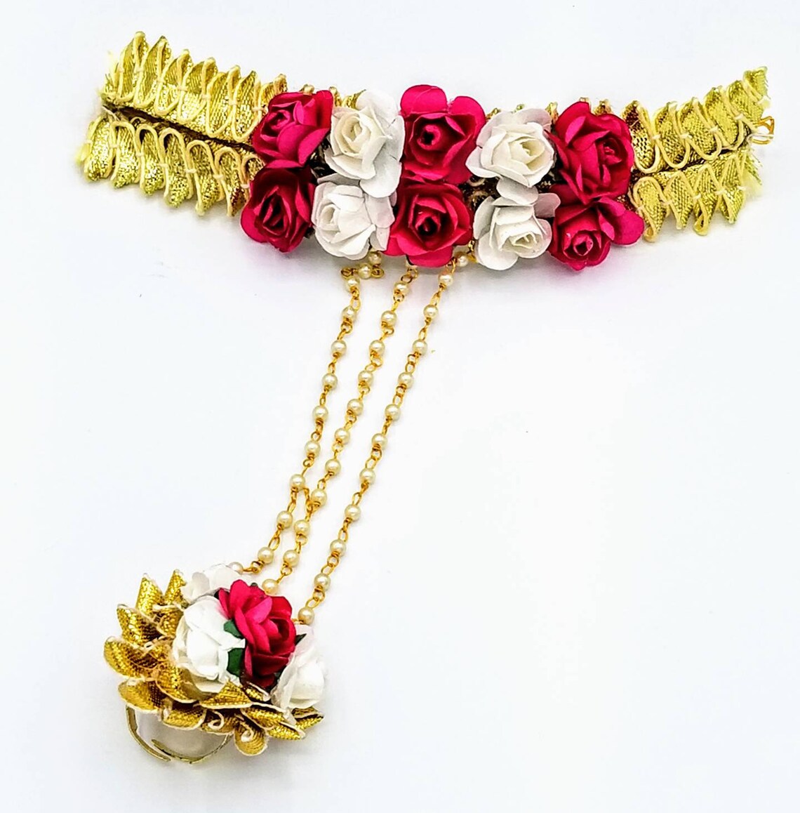 Hath Phool Pair/hath Panja/hand Jewelry/gota Jewelry/flower - Etsy