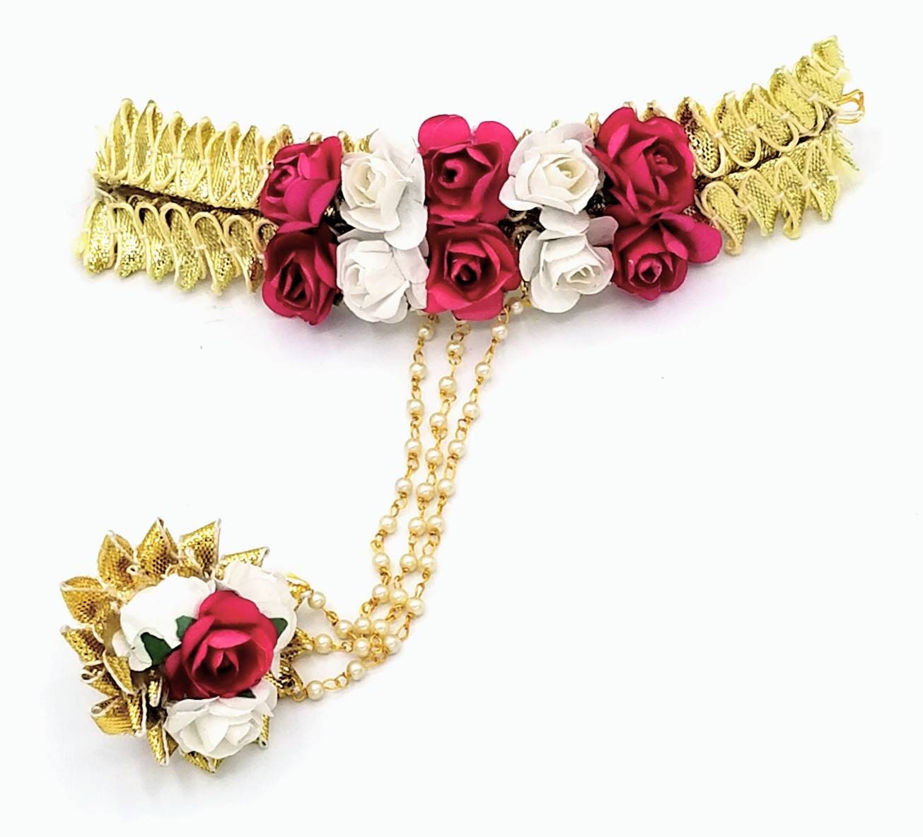 Hath Phool Pair/hath Panja/hand Jewelry/gota Jewelry/flower - Etsy