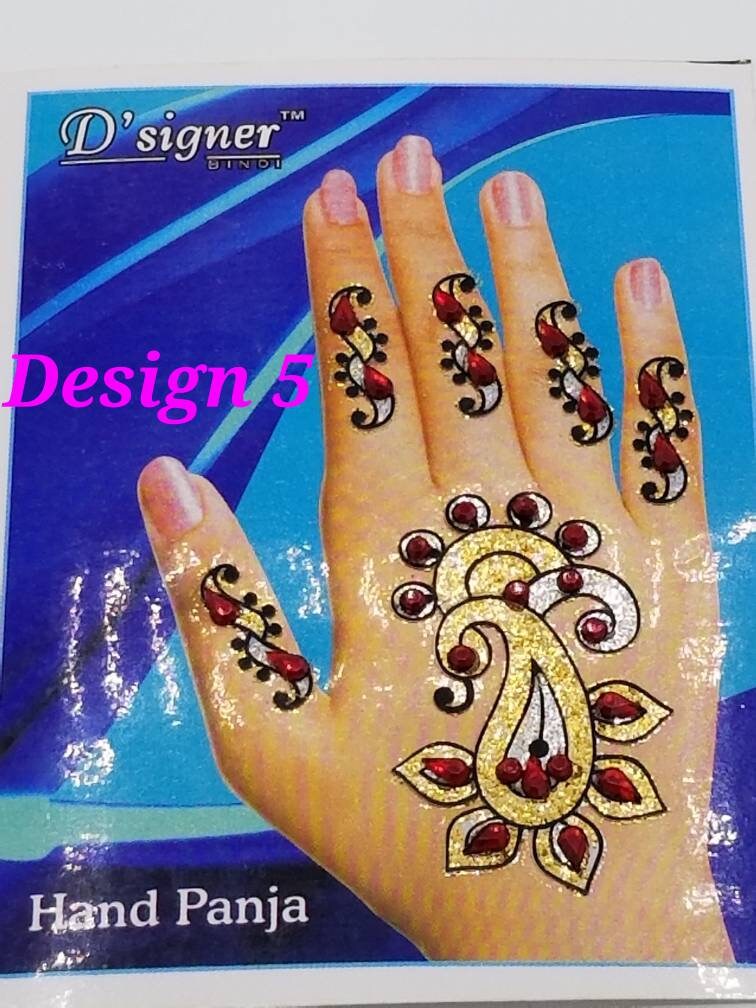 Crystals Henna Stickers/crystals Hand Stickers/wedding Henna - Etsy