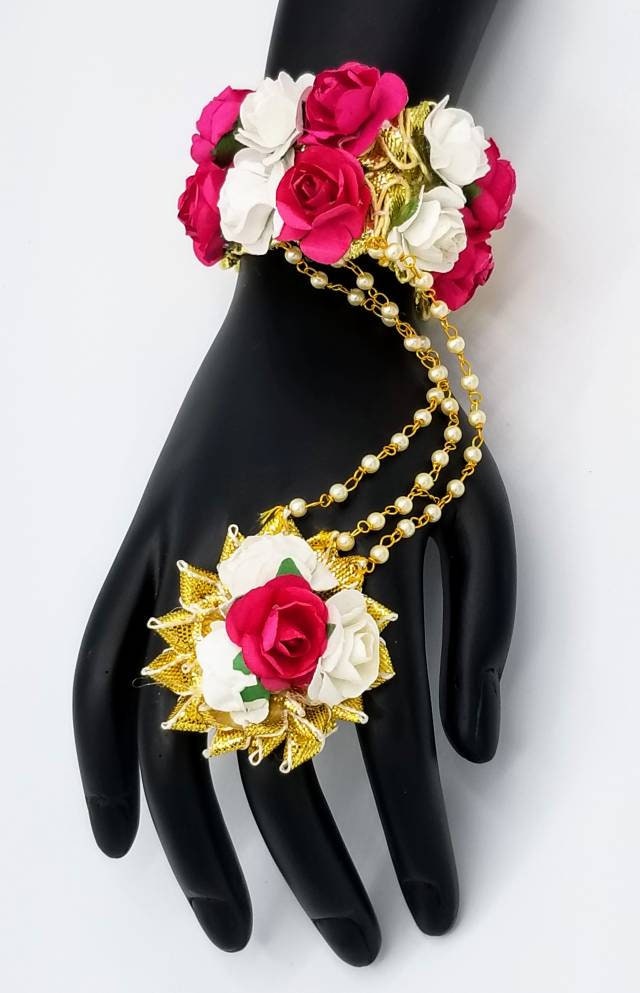 Hath Phool Pair/hath Panja/hand Jewelry/gota Jewelry/flower Jewelry ...