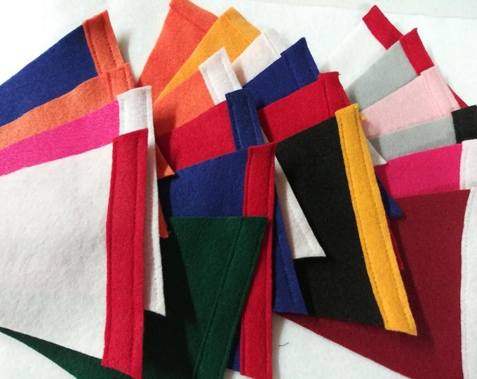 15 Blank Felt Pennant Flag Bundle. Assorted Sizes. Great for - Etsy