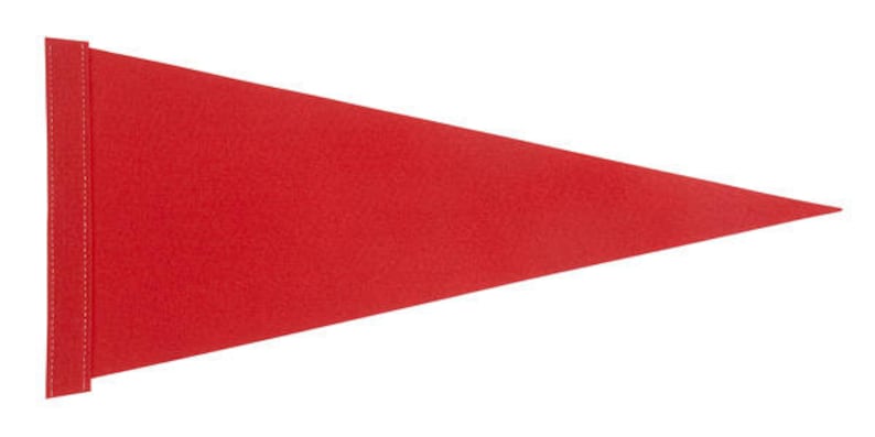 Solid 10 Red Felt Blank Pennant Flag Assorted Sizes and Prices - Etsy