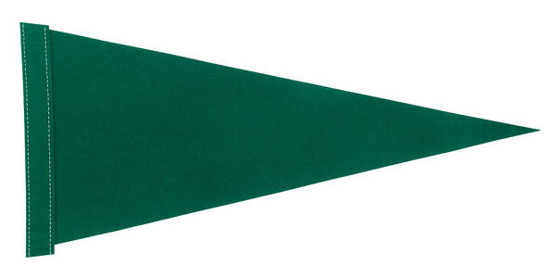 Solid 10 Green Felt Blank Pennant Flag Assorted Sizes and - Etsy