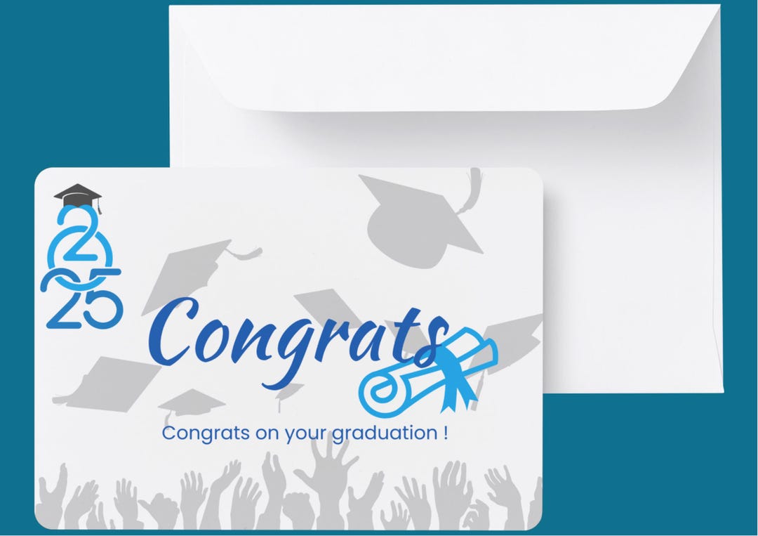 Printable Graduation Card - "congrats on Your Graduation!" | Digital ...