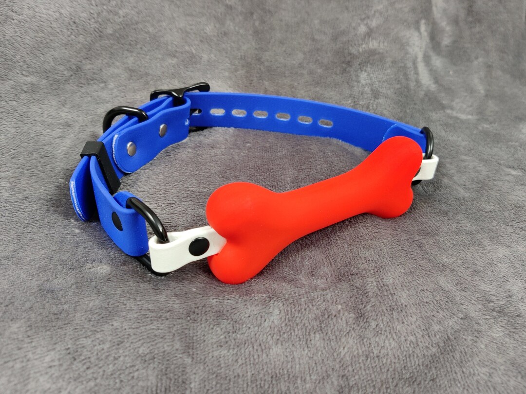 Pup Pride Bone Gag Vegan, Pet Play, Locking Optional - Etsy