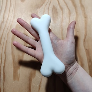 White, Pink, Black or Red Silicone Bone: Pet Play, Sensory / Chew Stim ...