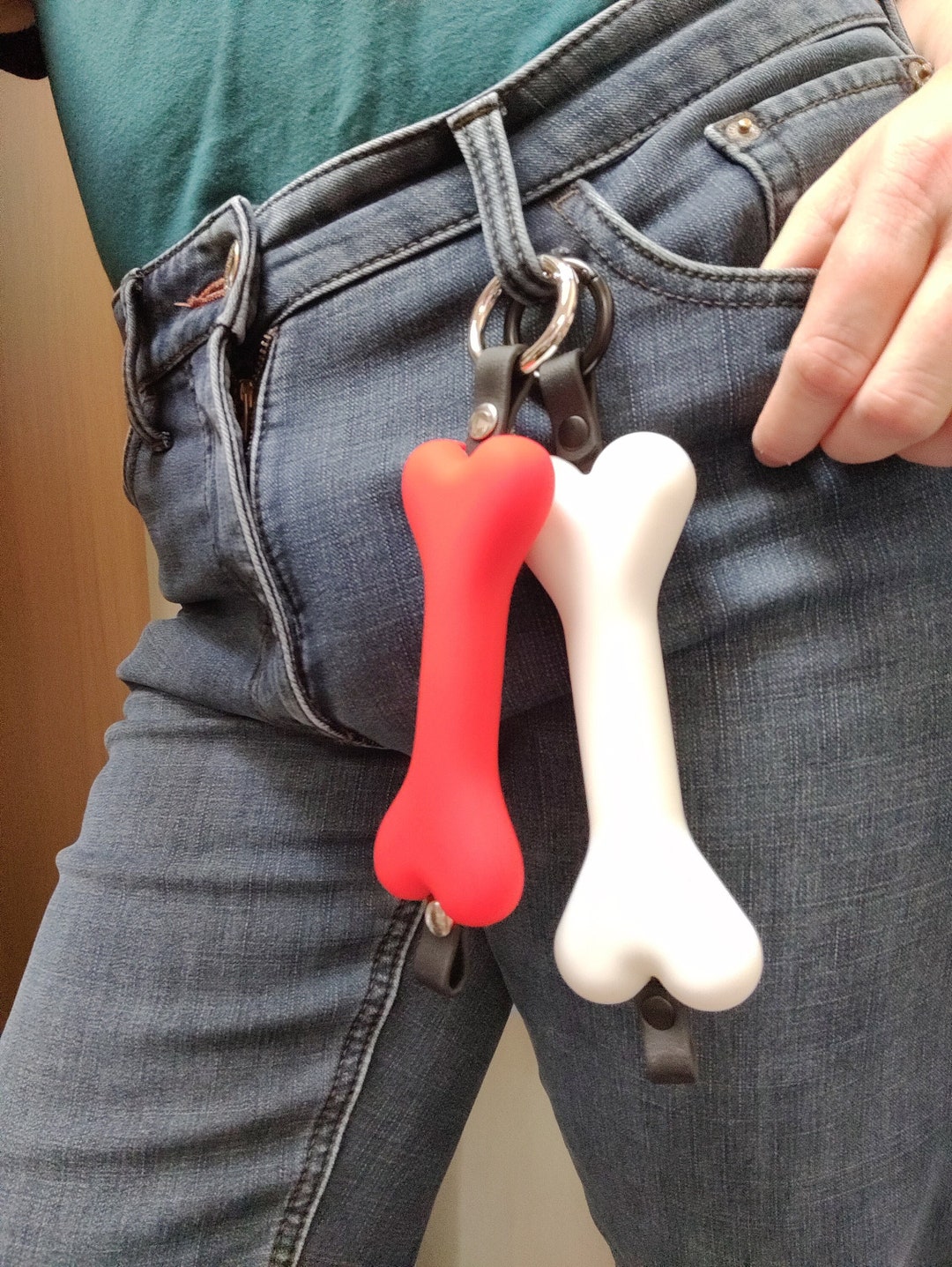 Silicone Bone Keyring: Stim Toy, Pet Play, Chew Toy, Fursuit Prop - Etsy