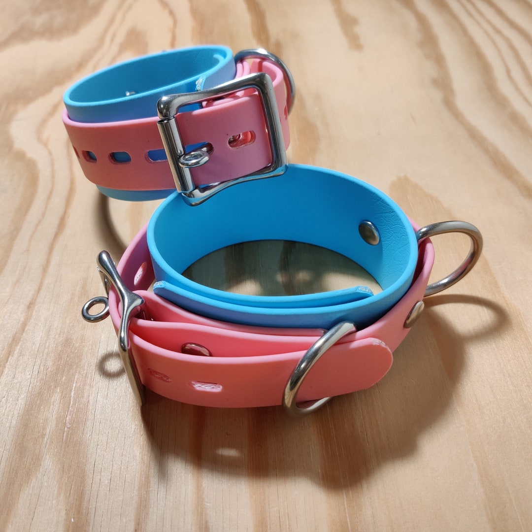 Trans Pride Cuffs: Vegan Friendly Latex Free Nickel Free - Etsy