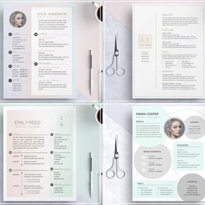 Pink Resume Template/ Pink CV Template/ Creative Resume Template ...