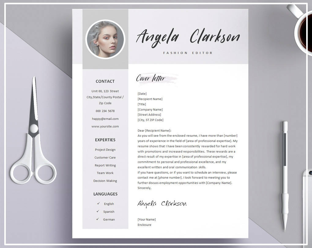Purple Resume Template/ CV Template/ Professional Resume Template ...