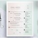 Mint Green Resume Template/ Pastel CV Template/ Mint Green CV Template ...