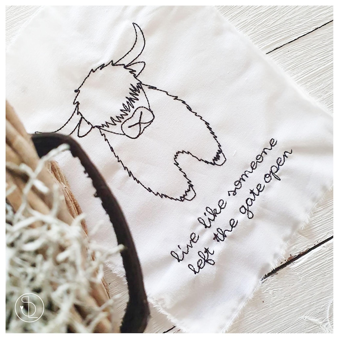 Highland Cattle Angus Doodle - Etsy