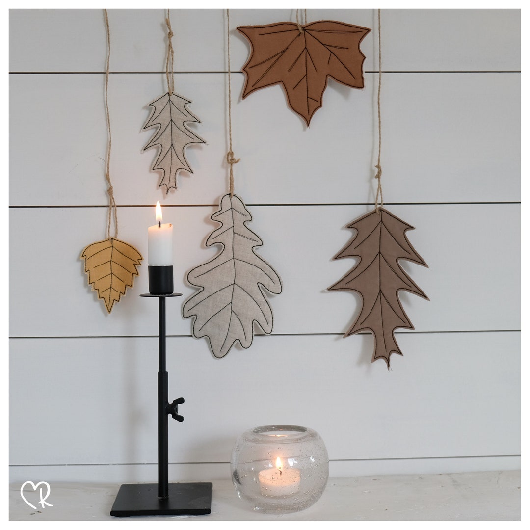 Large Set of Autumn Leaf Pendants, 10x10 and 13x18 - Etsy UK
