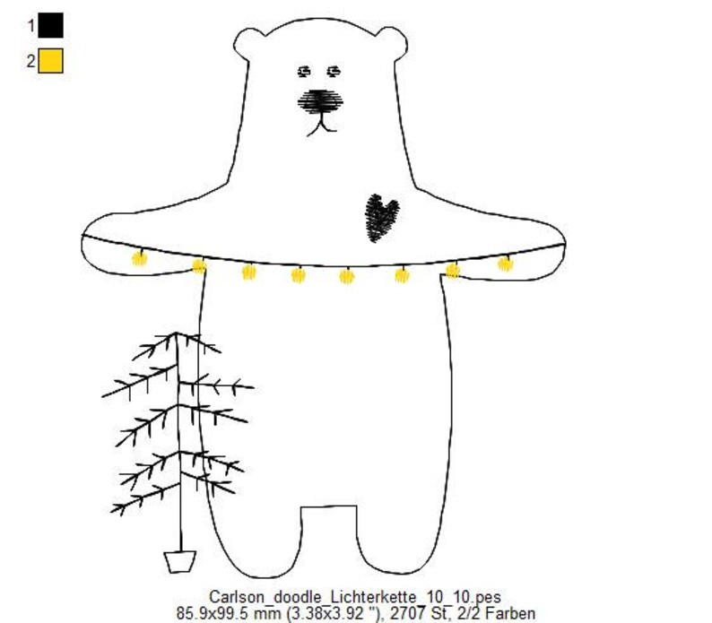 Polar Bear Carlson With Fairy Lights, 10x10 and 13x18 - Etsy