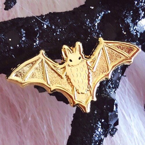 Mini Bat Tiny Gold Hard Enamel Pin Small Cute Animal Nature - Etsy