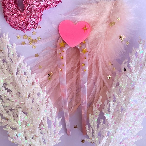 Heart Hair Pins - Etsy