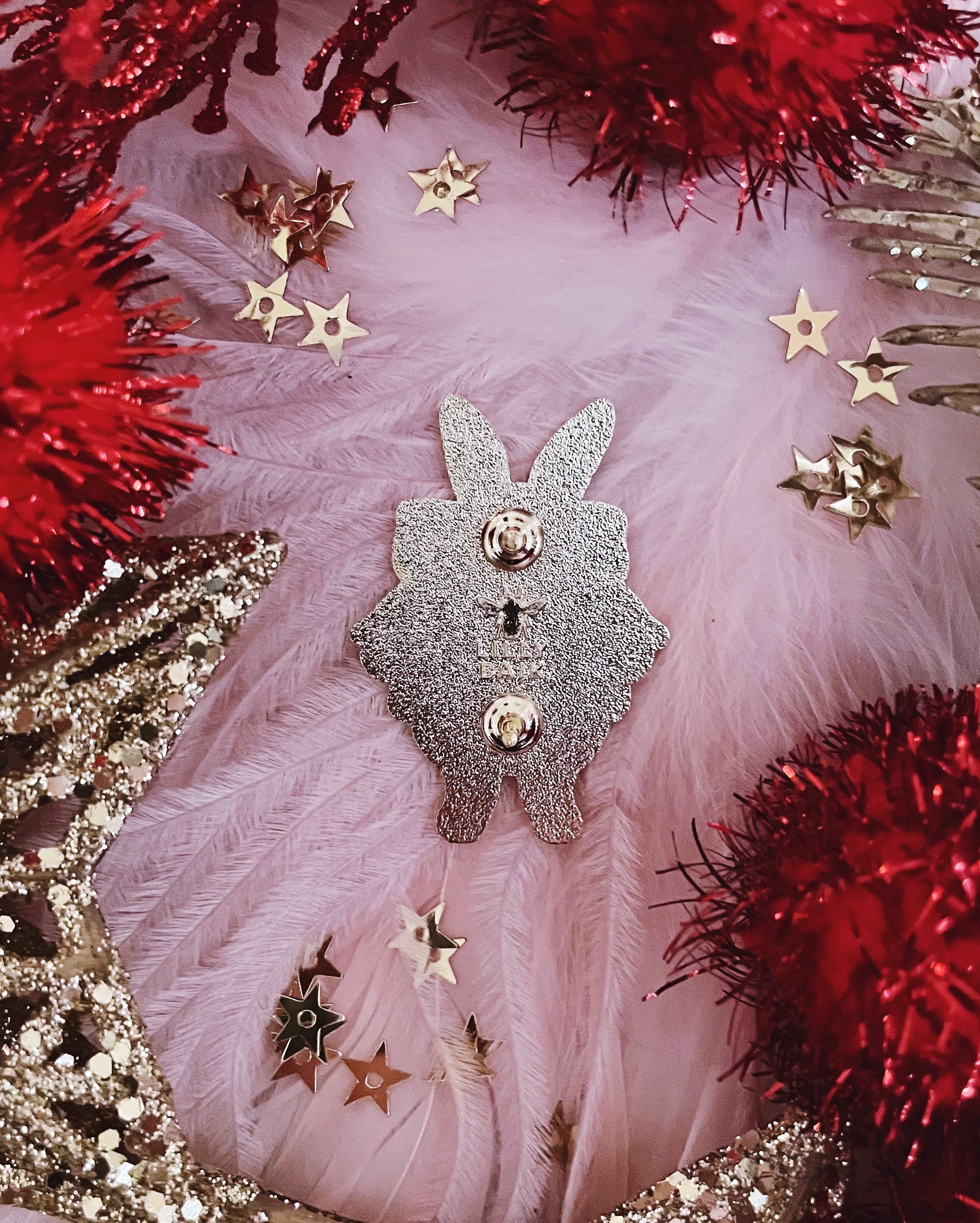White Rabbit Hard Enamel Pin Gold Finish Original Alice in - Etsy