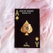 Ace of Spades Golden Playing Card Gold Soft Enamel Pin, Bee Deck Poker ...