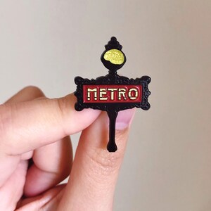Paris Metro Soft Enamel Pin Parisian France Inspired French | Etsy