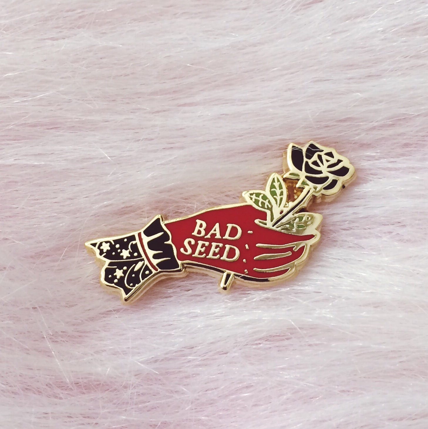 Bad Seed Red Right Hand Hard Enamel Pin, Nick Cave Inspired 1.38" Gold ...