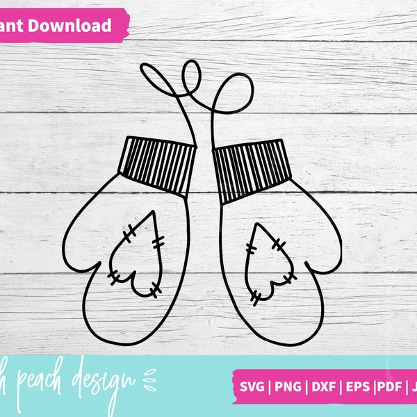 Mitten Svg - Etsy