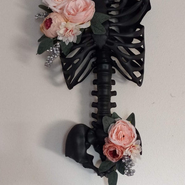 Pink Floral Skeleton - Etsy